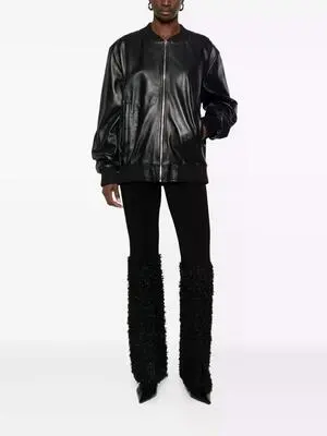 MEDEEA Leather Bomber Jacket