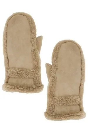 YVES SALOMON Merino Wool Mittens - Cairn