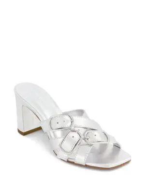 Bernardo 1946 76mm Bea Strappy Sandals - Silver