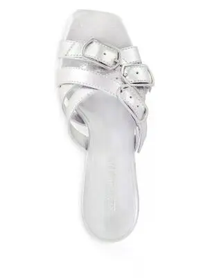Bernardo 1946 76mm Bea Strappy Sandals - Silver