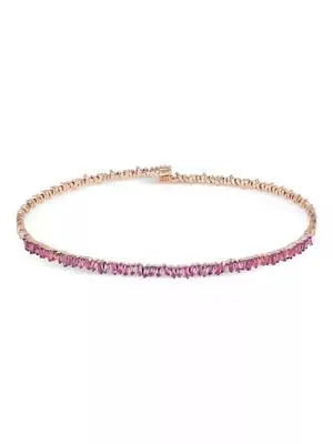 SUZANNE KALAN 18k Rose Pink Sapphire Choker - Gold