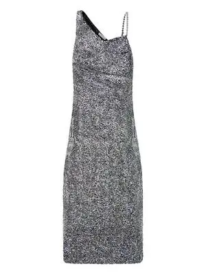 AREA Sequin Gown With Crystal Straps