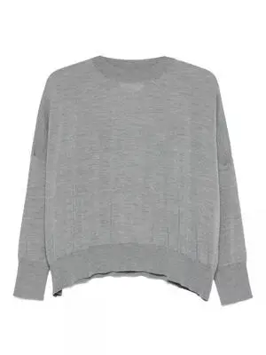 Laboratorio Capri Ribbed Crew Neck Sweater - Grey