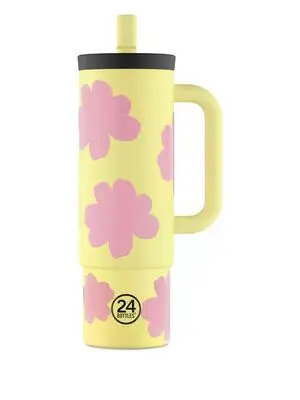24BOTTLES Floral Handle Straw Cup (800ml) Yellow