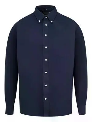 Gitman Bros Overdye Oxford-weave Shirt Blue
