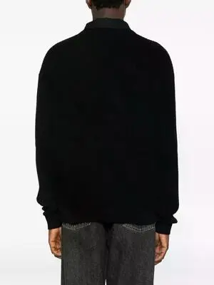 MEDEEA Collared Knit Sweater