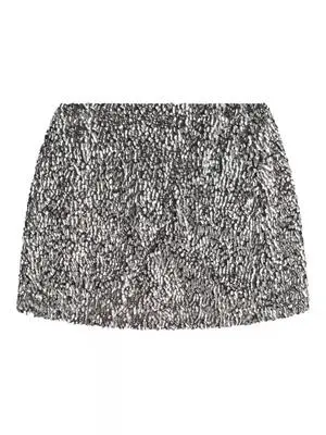 AREA Crysta-cluster Sequin Mini Skirt