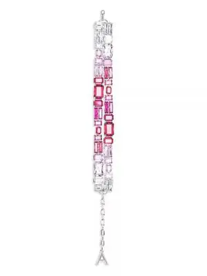 AREA Crystal Cluster Choker Necklace - Pink