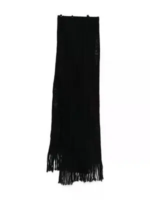 Isabel Benenato Wool Blend Scarf - Black