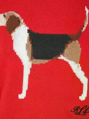 Ralph Lauren Dog-motif Cotton Sweater