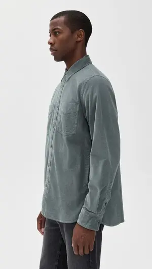 Rag & Bone Corduroy Cpo Shirt - Slate