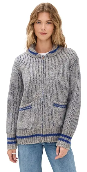 BAILEY ROSE Apres Ski Collared Zip-up Sweater