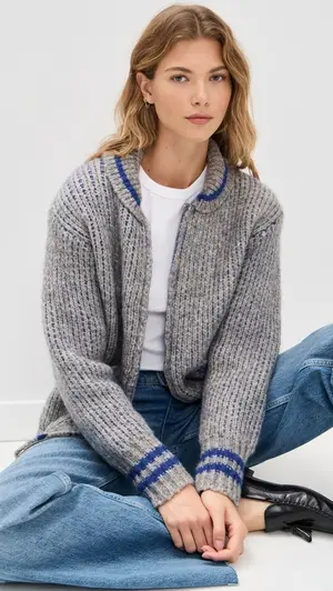 BAILEY ROSE Apres Ski Collared Zip-up Sweater