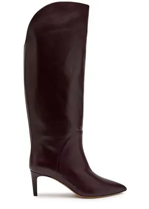 Paris Texas Burgundy Block Heel Boots