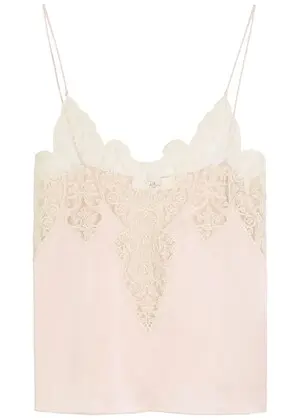 Chloé Lace-trim Silk Camisole Top - Light Pink