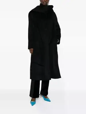 FORTE_FORTE Funnel-neck Virgin Wool-blend Coat