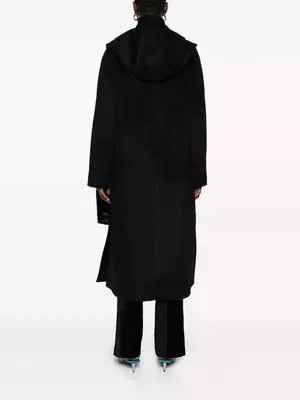 FORTE_FORTE Funnel-neck Virgin Wool-blend Coat