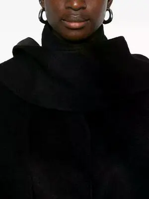 FORTE_FORTE Funnel-neck Virgin Wool-blend Coat