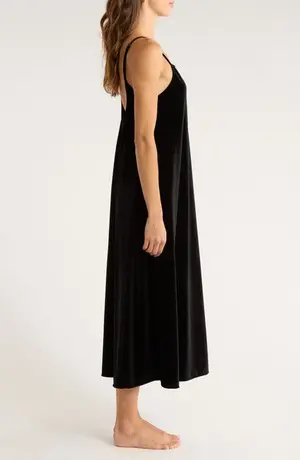 Natori Natalie Open Back Velvet Nightgown
