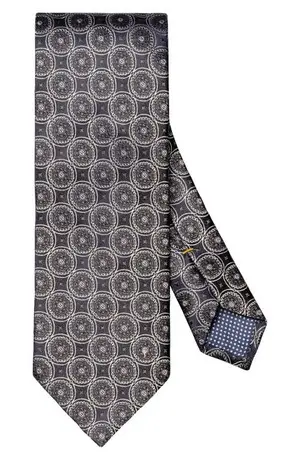 Eton Medallion Silk Tie - Navy