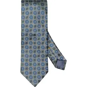 Eton Medallion Italian Silk Tie - Dark Green