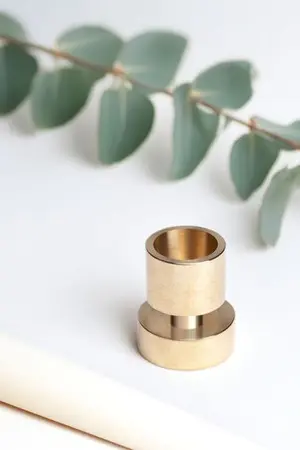 54CELSIUS Brass Taper Candle Holder