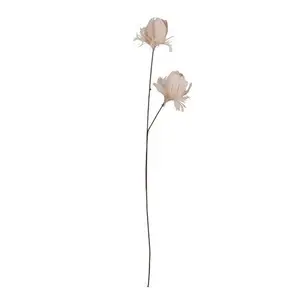 STORIED HOME Organic Feather Flower Stem Decor