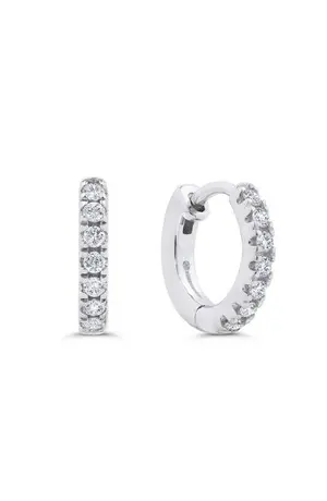 SEED2STONE Pavé Diamond Hoop Earrings - Silver