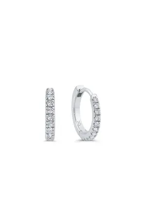 SEED2STONE Pavé Diamond Hoop Earrings - Silver