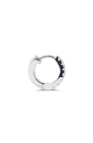 SEED2STONE Pavé Diamond Hoop Earrings - White Gold