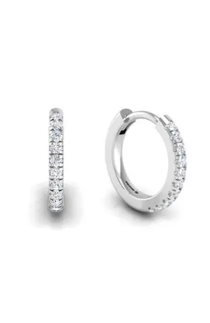 SEED2STONE Pavé Diamond Hoop Earrings - White Gold