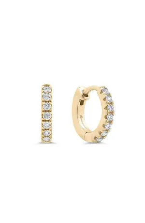 SEED2STONE Pavé Diamond Hoop Earrings - Yellow Gold
