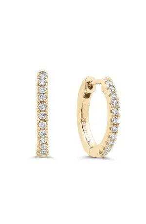 SEED2STONE Pavé Diamond Hoop Earrings - Yellow Gold