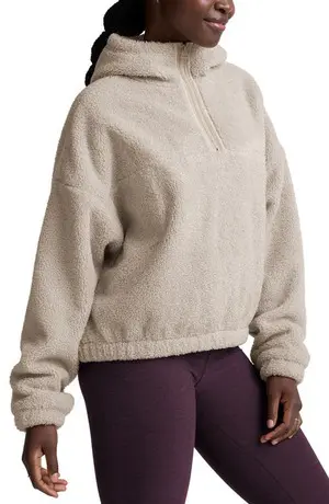Beyond Yoga Unity Quarter Zip Hoodie - Oat Latte Heather