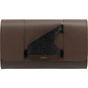 Perrin L'Eiffel Strass Clutch Espresso