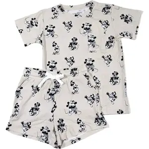 CHARLIE LOU BABY® Steamboat Willie T-shirt & Shorts Set - Beige