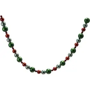 STORIED HOME Plastic Ball Garland - Green