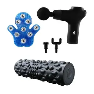 PURSONIC Deep Relief Wellness Bundleshiatsu Heating Neck & Back Massager + 3-speed Massage Gun - Multicolor