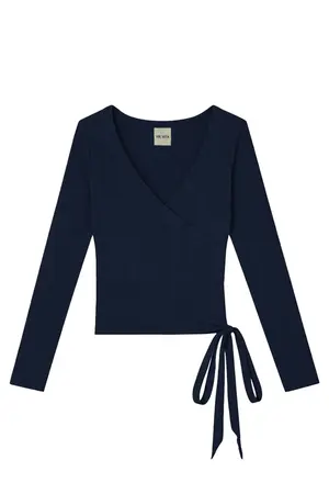 VIR VITA Margot Wrap Top - Midnight