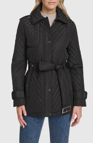 Andrew Marc Brinklee Water-resistant Quilted Jacket - Black