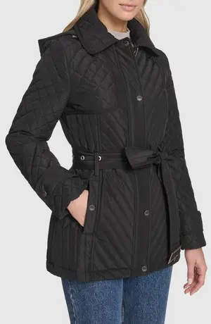 Andrew Marc Brinklee Water-resistant Quilted Jacket - Black