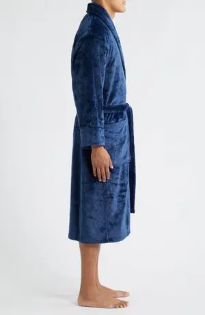 Daniel Buchler Diamond Jacquard Robe - Navy