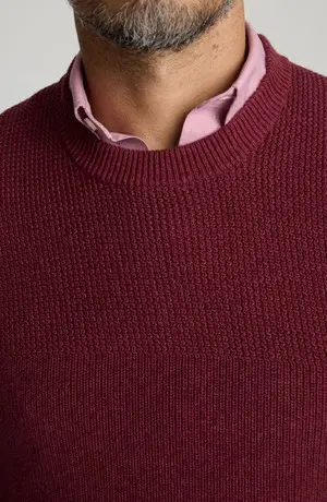 UNTUCKIT Seaver Cotton Crewneck Sweater - Maroon