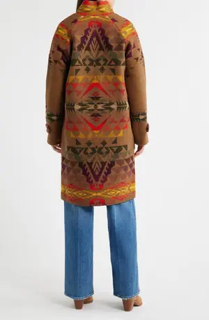 Pendleton Autumn Birch Archive Virgin Wool Blend Blanket Coat