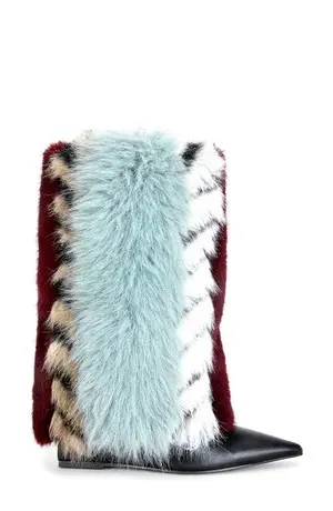 AZALEA WANG Briash Faux Fur Bootie