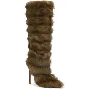 Women's Brown Fur Boots