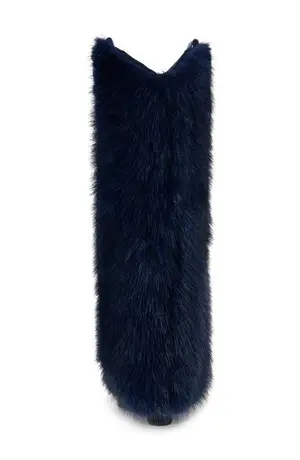 AZALEA WANG Friata Faux Fur Western Boots