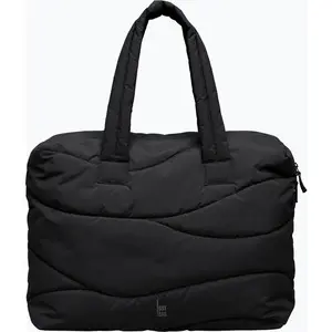 GOT BAG Wavy Puffer Recycled Nylon Everyday Laptop Bag - Black