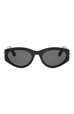 Dior 30 Montaigne B7i 54mm Butterfly Sunglasses - Shiny Black/smoke