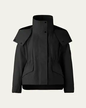 Canada Goose Olivine Oversized Jacket With Removable Hood - Black
